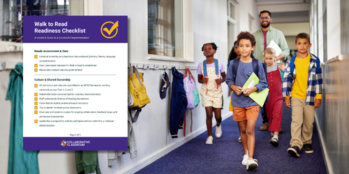 Walk to Read Readiness Checklist | Collaborative Classroom